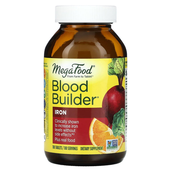 MegaFood, Blood Builder, Iron, 180 Tablets – Supply Center USA