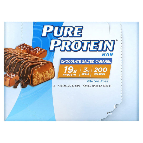Pure Protein, Chocolate Salted Caramel Bar, 6 Bars, 1.76 oz (50 g) Eac ...